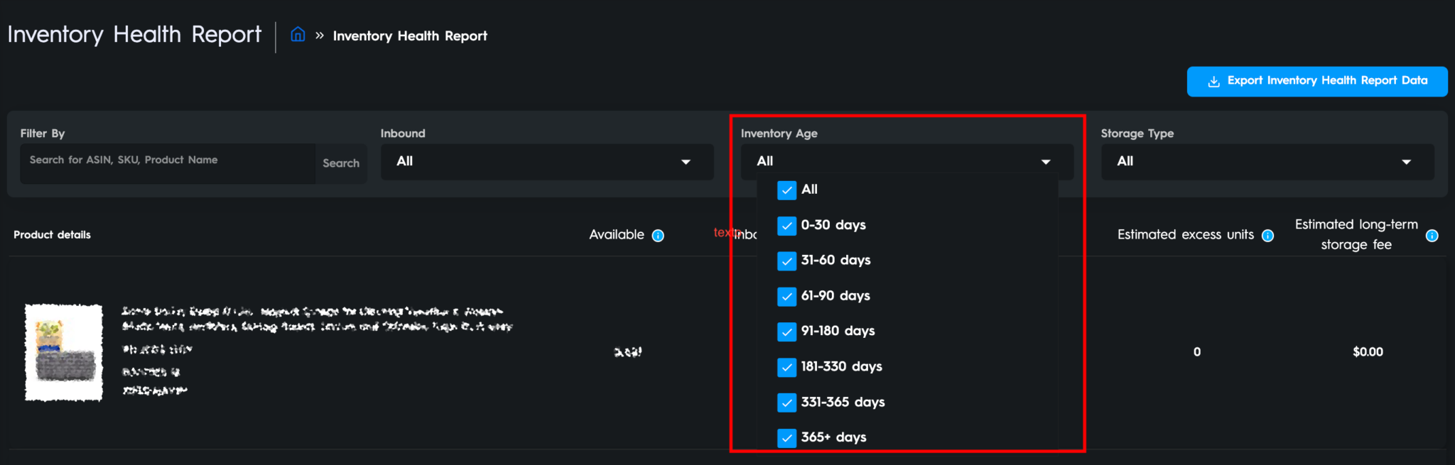 Inventory Health Report - Help Center | Eva