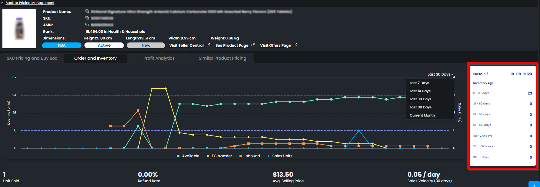 Pricing Actions and Analytics: Order and Inventory Analytics - Help ...